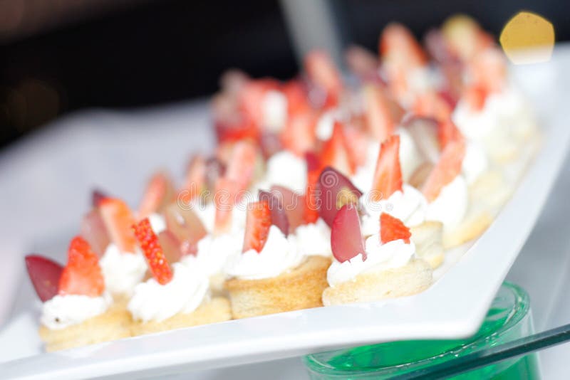 Snacks and Tasty Morsels in a Buffet Stock Image - Image of crockery ...