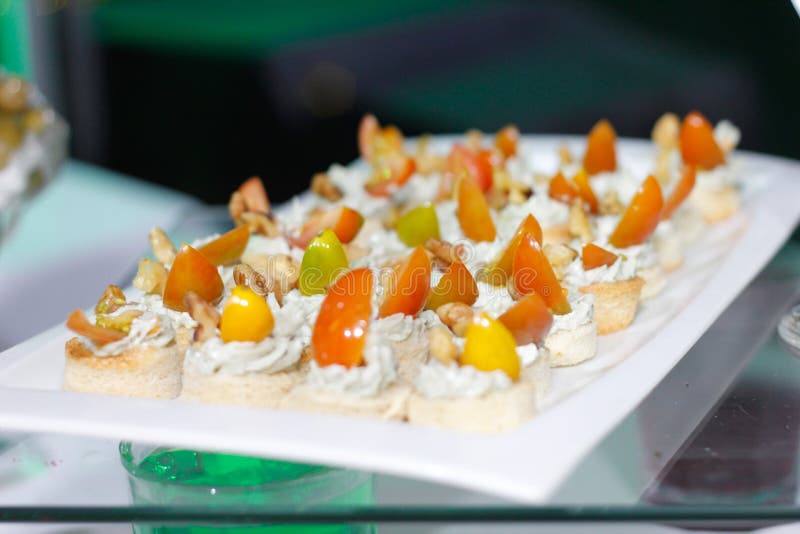 Snacks and Tasty Morsels in a Buffet Stock Image - Image of macro, food ...
