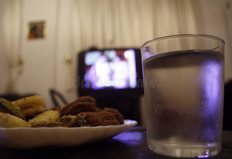 Snacks and television stock image. Image of living, house - 5950835