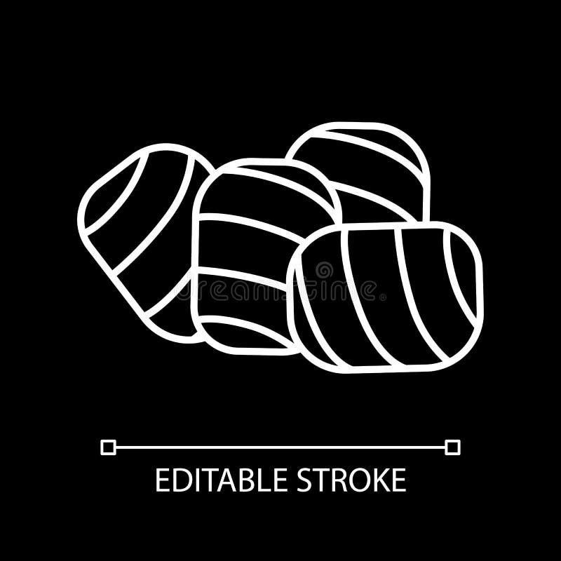 Snacks White Linear Icon for Dark Theme Stock Vector - Illustration of ...