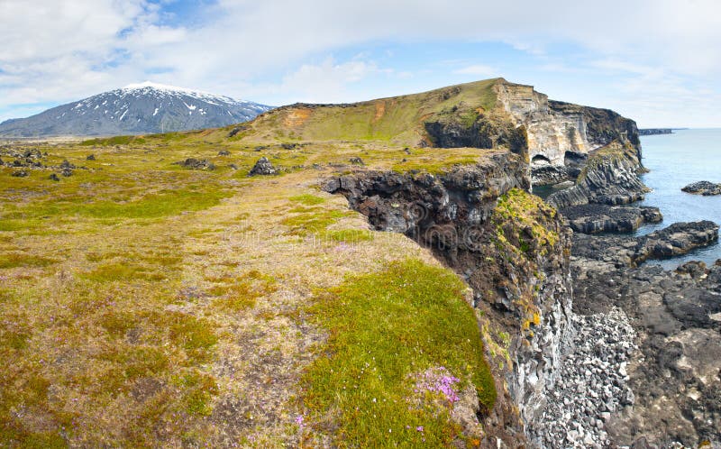 Snaefellsness peninsula stock image. Image of snaefellsjokull - 60745471