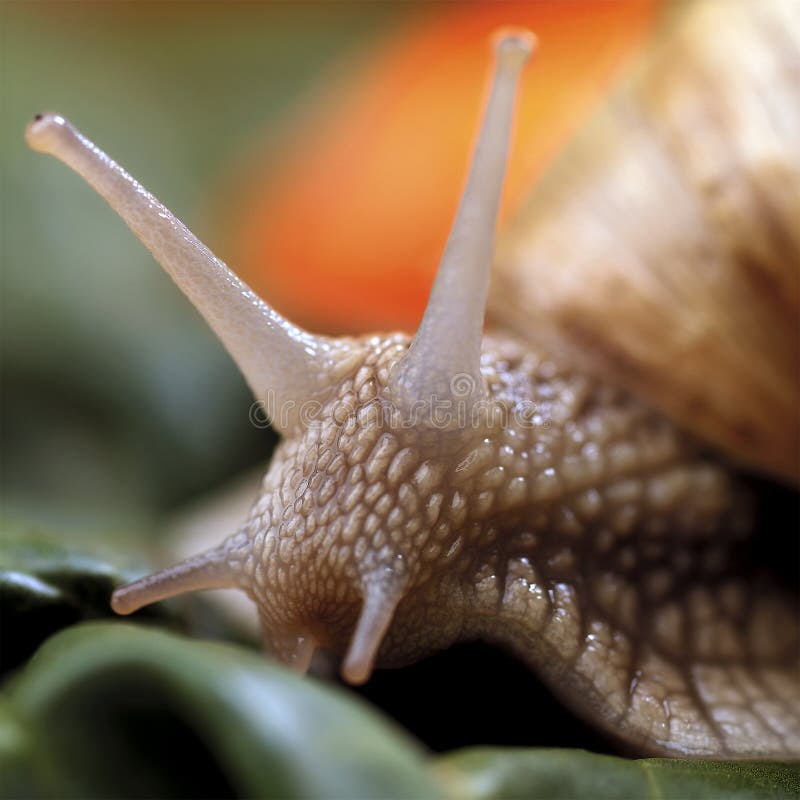 Head of snail stock photo. Image of mollusk, skin, macro - 21464268