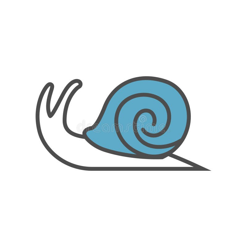 Snail design icon logo stock illustration. Illustration of brain ...