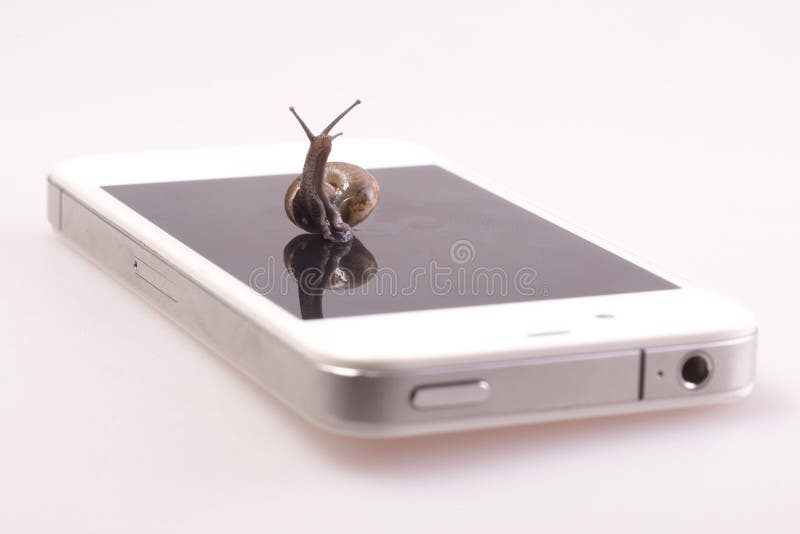 Snail on the device stock image. Image of equipment, animal - 42890221