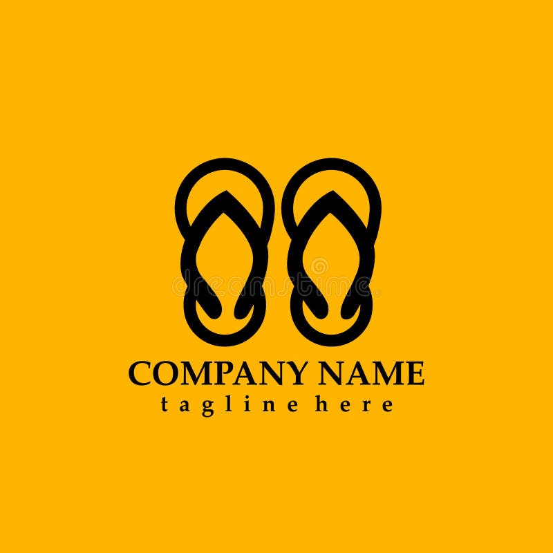 Slippers Logo Design Vector Stock Vector - Illustration of flop ...
