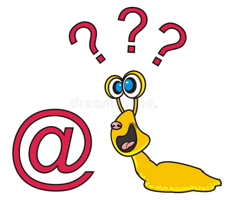 Snail as email icon stock vector. Illustration of mark - 20835244