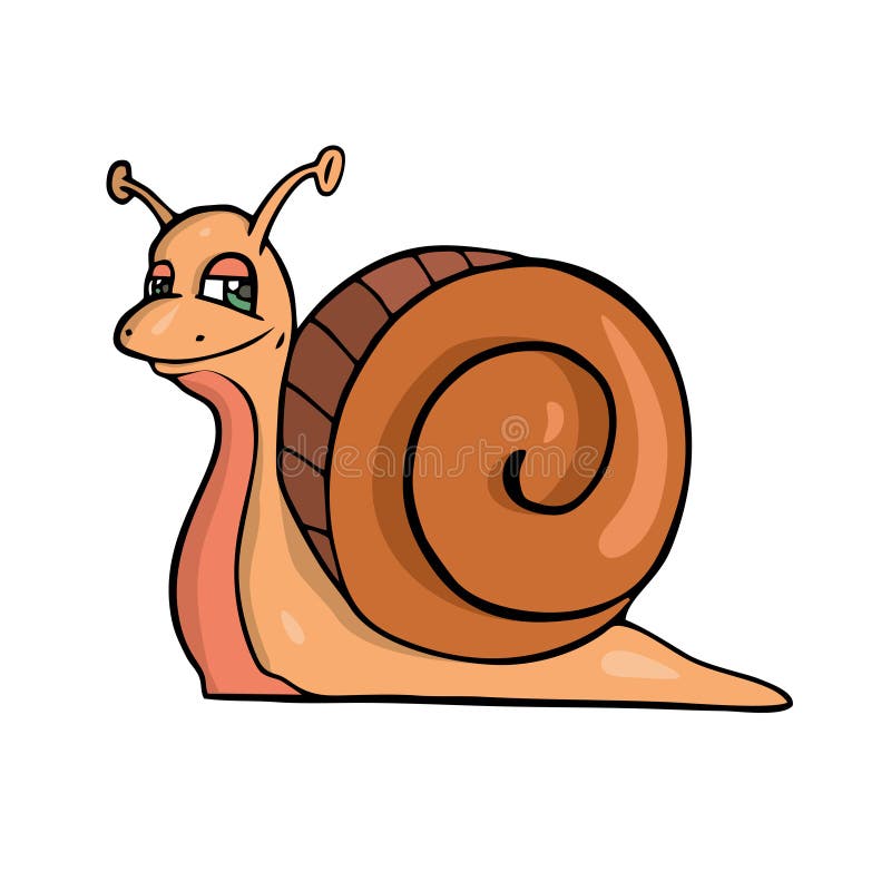 Snail Friendly Cute Insect Cartoon Vector Illustration Stock Vector ...