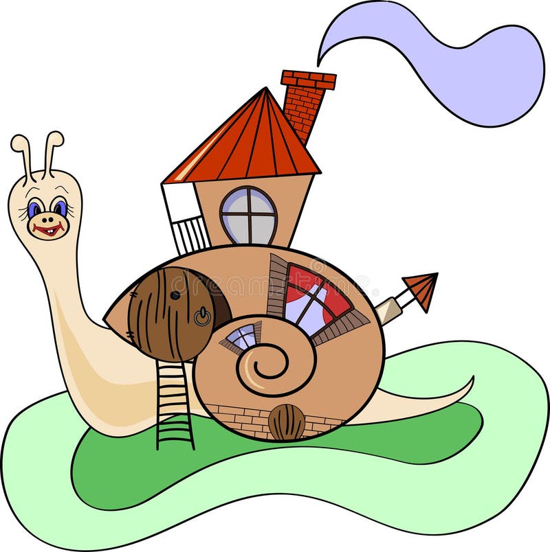 Snail-house stock vector. Illustration of fantasy, object - 18605934