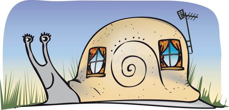 Snail house stock vector. Illustration of happy, converted - 57036207