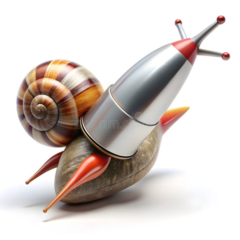 A Snail with a Jetpack Nervously Stock Image - Image of beneath, blood ...