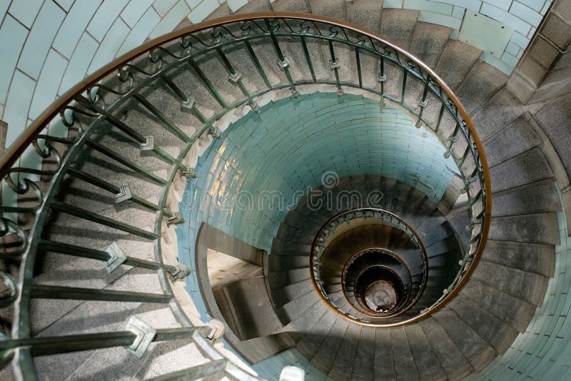 Beautiful Lighthouse Staircase Stock Photo - Image of granite, beacon ...