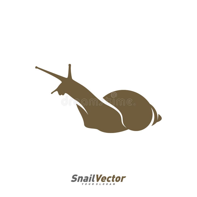 Snail Logo Design Vector Template. Silhouette of Snail Design ...