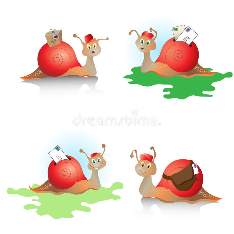 Cartoon Snail Mail Stock Illustrations – 333 Cartoon Snail Mail Stock ...