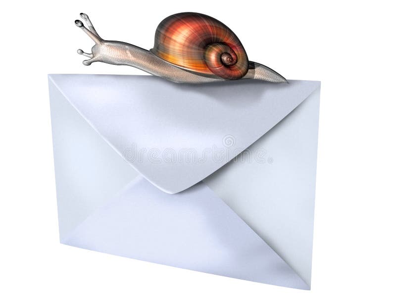 Snail mail stock vector. Illustration of humorous, brown - 2327010