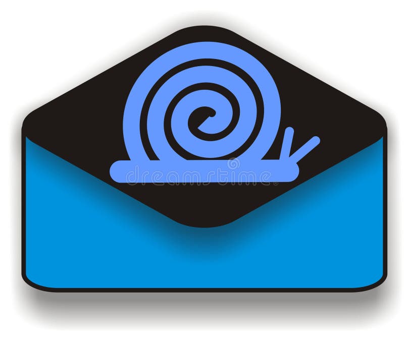 Snail Mail stock illustration. Illustration of sticker - 838317