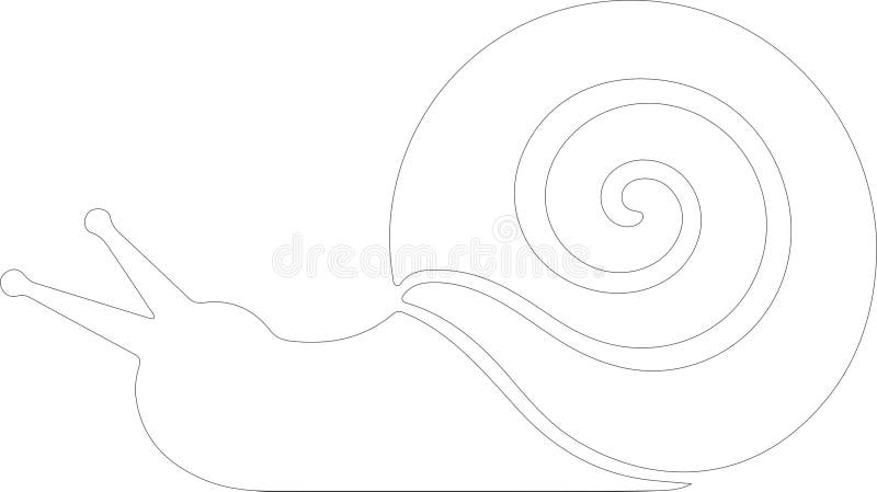 Snail Outline Silhouette Generative Ai Stock Vector - Illustration of ...