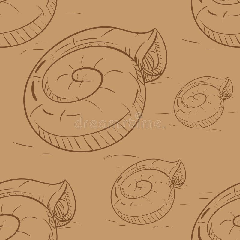 Snail Pattern Background. Vector Illustration Decorative Design Stock ...