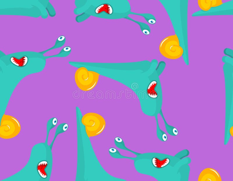 Snail Pattern. Insect with Shell Background Stock Vector - Illustration ...