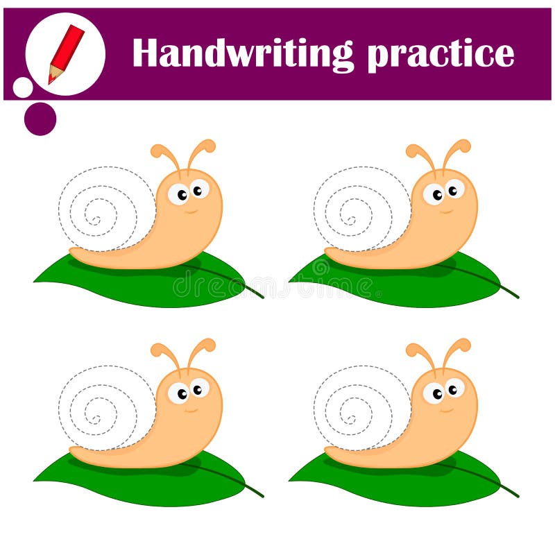 Snail. Preschool Worksheet for Practicing Fine Motor Skills. Tracing ...