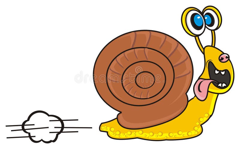 Cute snail cartoon running stock vector. Illustration of cumic - 33242861