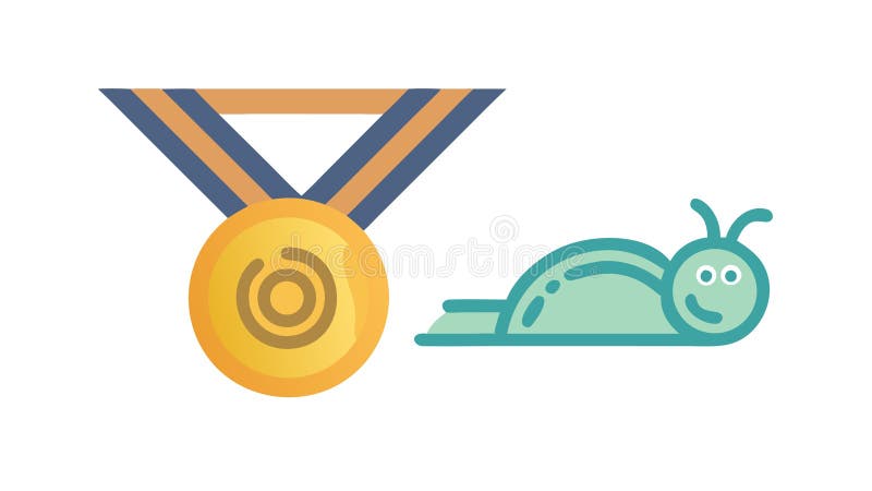 Snail Racing Medal Icon for Steady Progress, Vector Design Generative ...