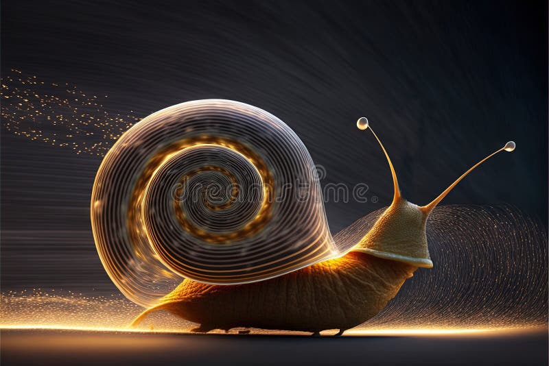 Snail Running at Lightspeed Illustration Generative Ai Stock ...
