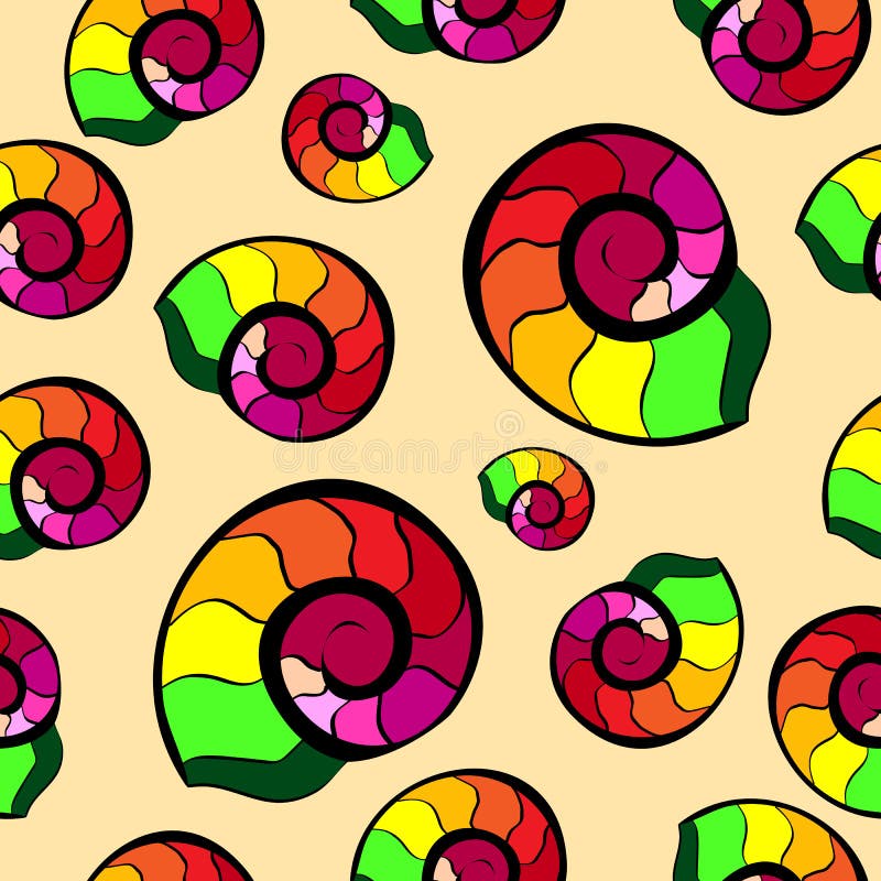 Snail Shell Pattern Stock Illustrations – 4,912 Snail Shell Pattern ...