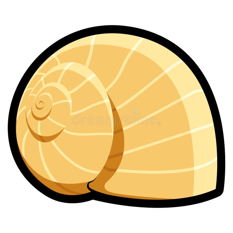 Snail Shell Isolated on White Background Stock Illustration ...
