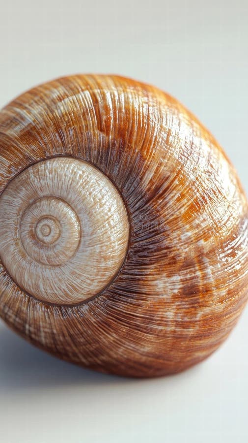 Snail Shell Shows Intricate Spiral Pattern and Texture Close Up Macro ...