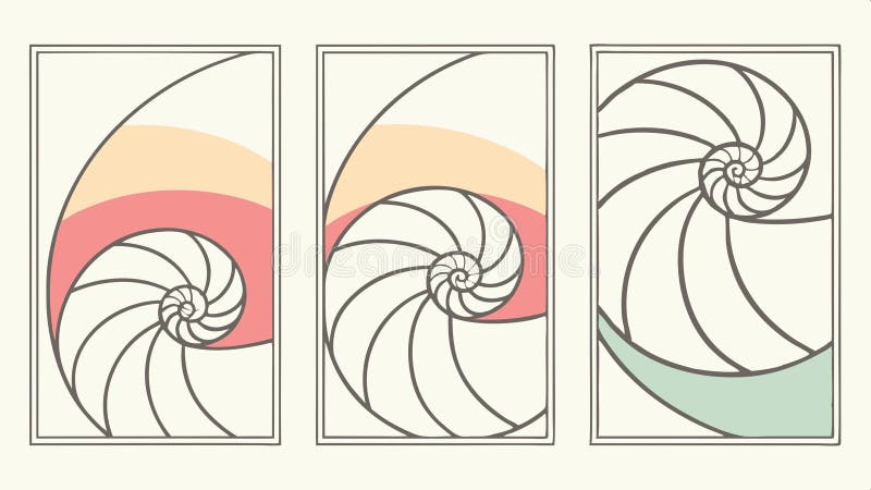 Snail Shell Spiral Design, Nature and Fibonacci Sequence Concept Vector Design Generative AI ...