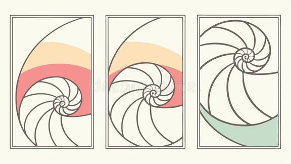 Snail Shell Spiral Design, Nature and Fibonacci Sequence Concept Vector ...
