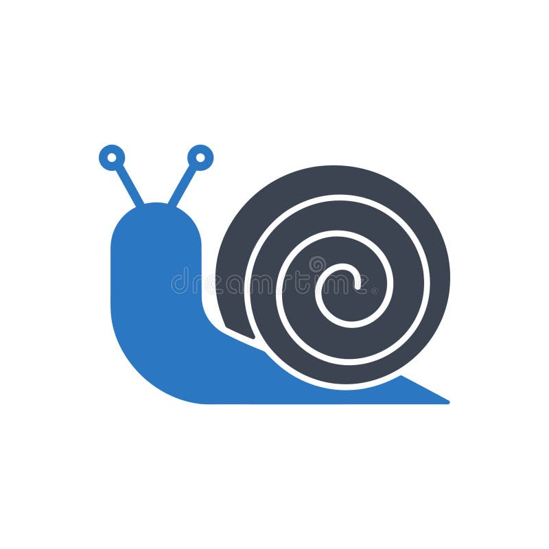 Snail Speed Progress Icon stock vector. Illustration of sign - 384695829