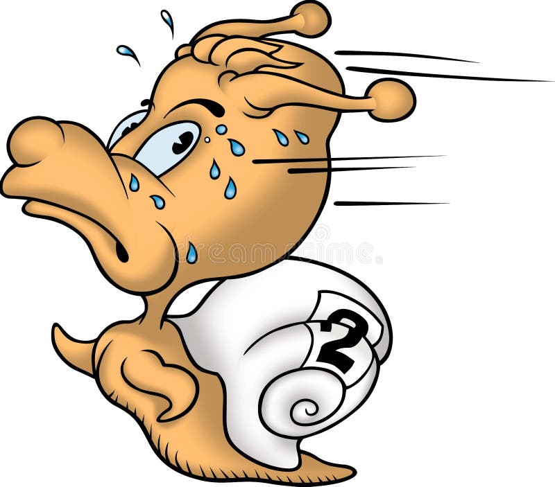 Snail Runner. Cartoon Style. Clip Art for Children Stock Vector ...