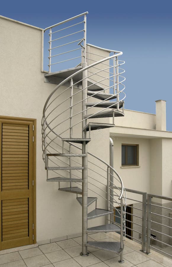 Iron snail stair stock image. Image of building, stair - 5934537
