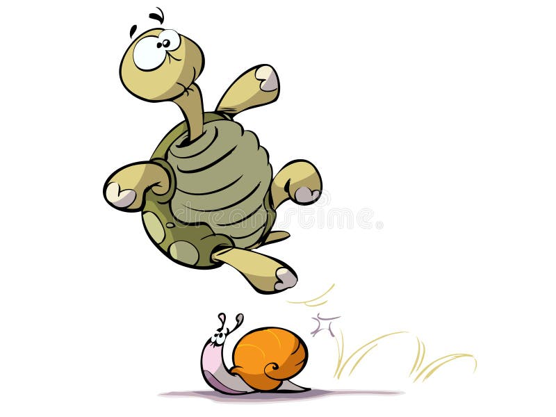 Snail and turtle stock illustration. Illustration of turtle - 8282131