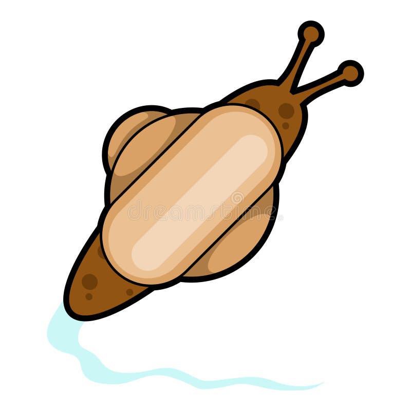 Cartoon Snail Moving Upward Stock Vector - Illustration of detail ...