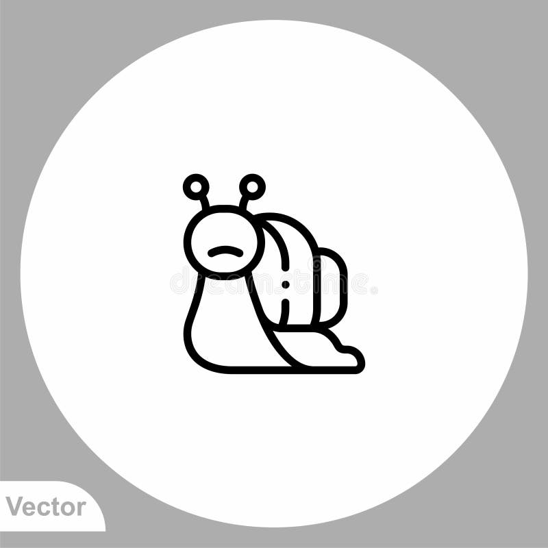 Snail Vector Icon Sign Symbol Stock Vector - Illustration of nature ...