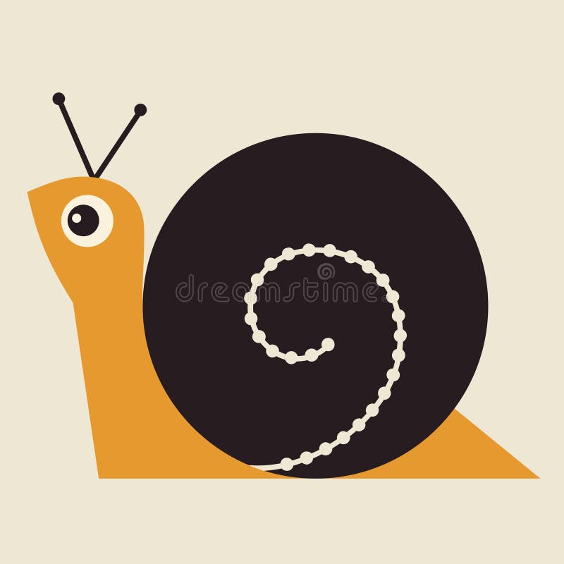 Snail Vector Illustration stock vector. Illustration of slimy - 9267068