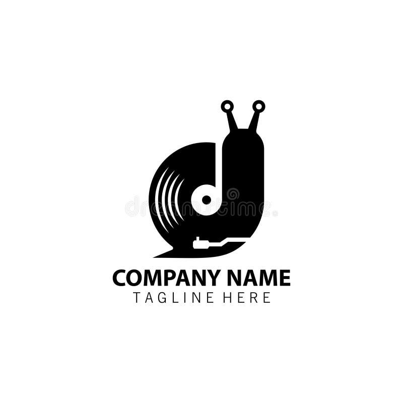 Snail Vinyl Record Logo Design Vector Stock Vector - Illustration of ...