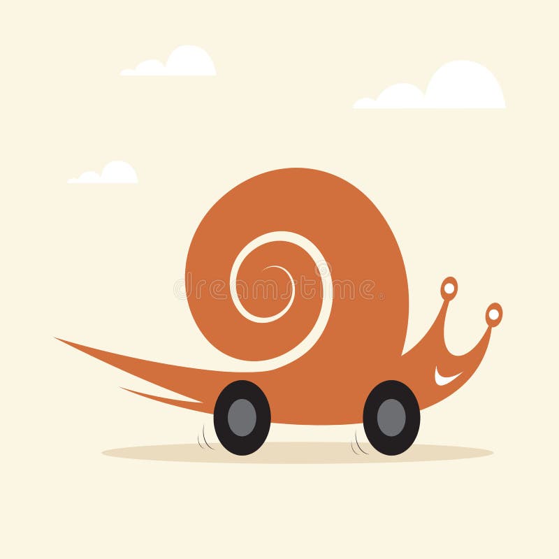 Racing snails stock illustration. Illustration of green - 27991623