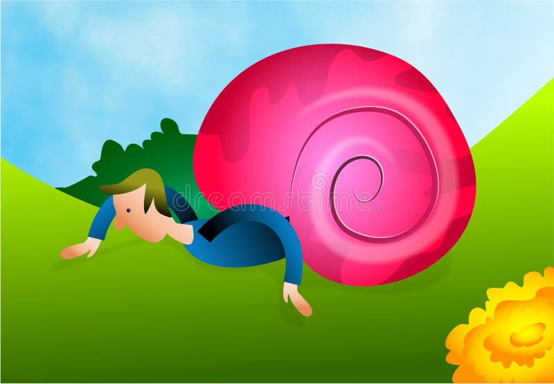 Snailman stock illustration. Illustration of concepts, mollusc - 79849