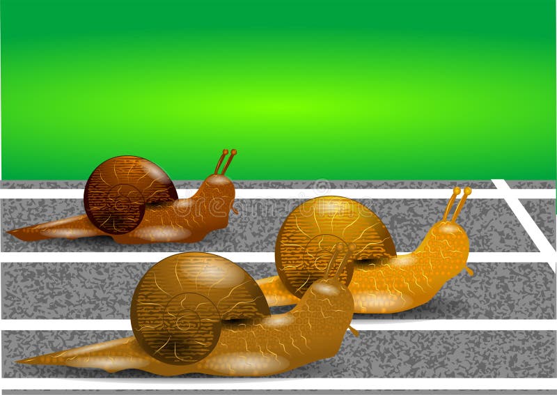 Snail race stock illustration. Illustration of superiority - 8201505