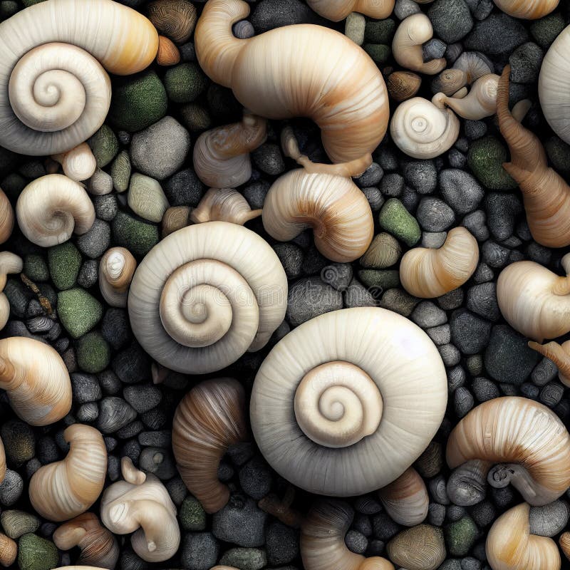 Snails on the Sand Texture TILE Stock Illustration - Illustration of ...