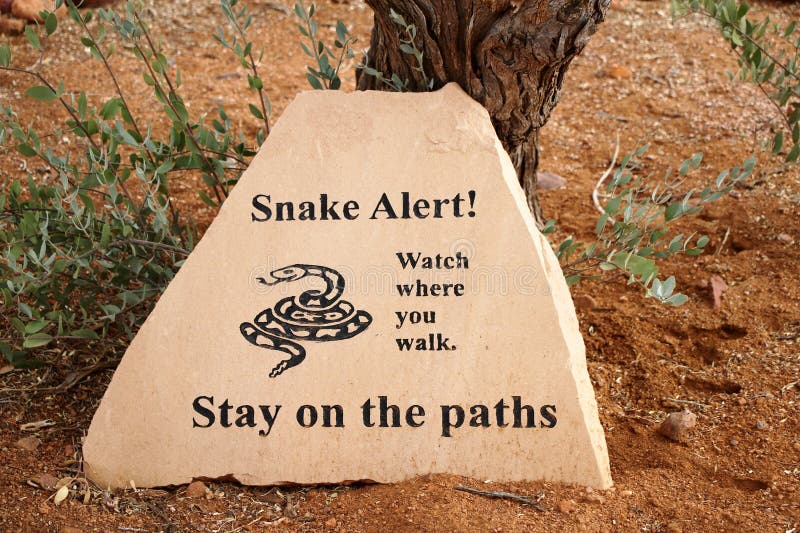 Snake Alert Sign stock image. Image of alert, rattlesnake - 61026967