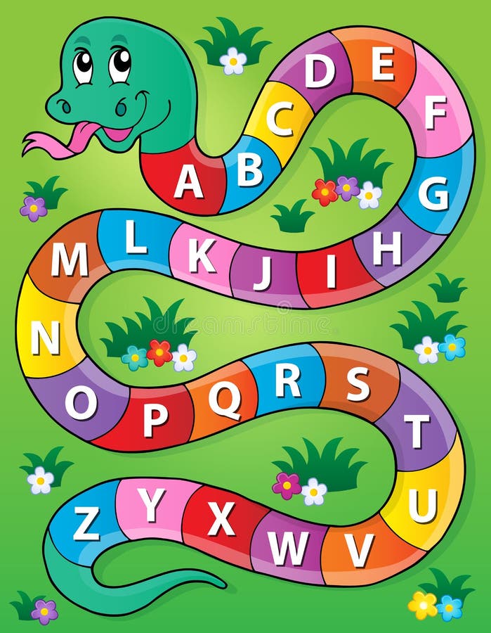 Snake with Alphabet Theme Image 2 Stock Vector - Illustration of ...