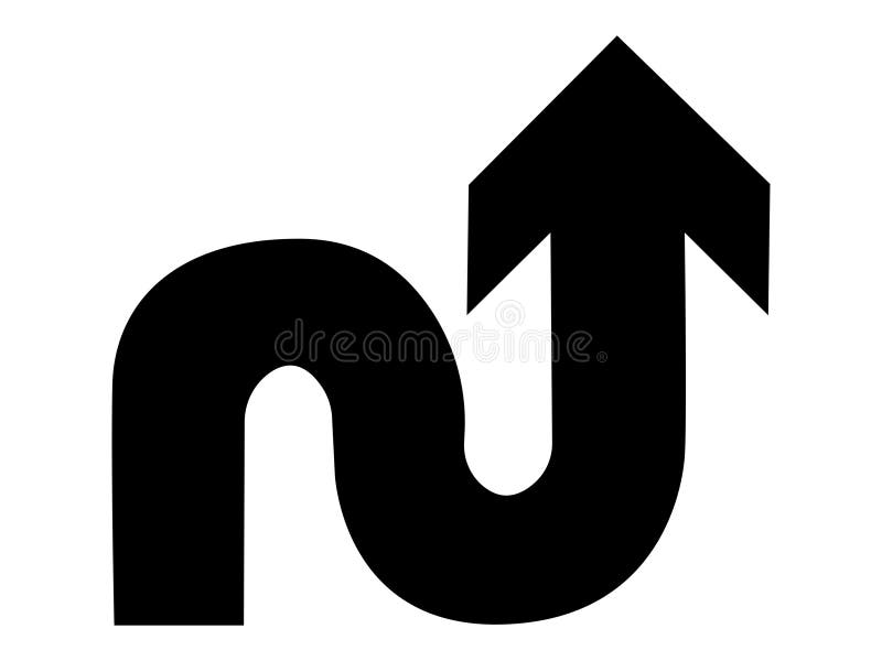 Snake arrow solid black stock illustration. Illustration of movement ...