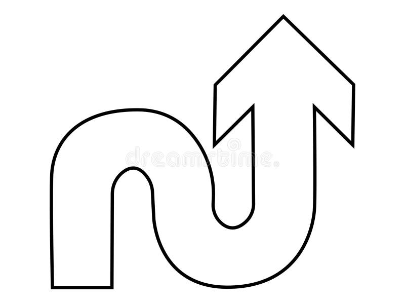 Snake arrow lineart stock illustration. Illustration of resembling ...