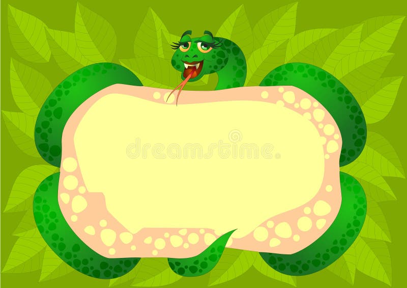 Frame of Snake, Retro Flowers, and Bugs Stock Vector - Illustration of ...