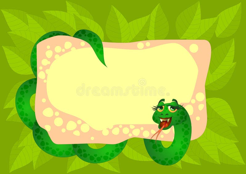 Frame of Snake, Retro Flowers, and Bugs Stock Vector - Illustration of ...