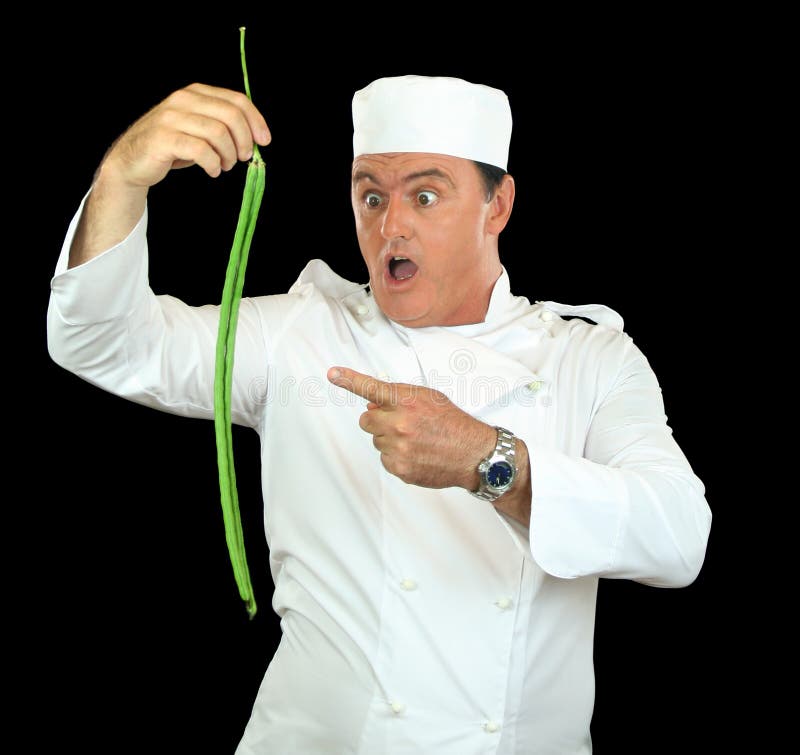 Snake Bean Chef stock photo. Image of astounded, amazement - 9506096